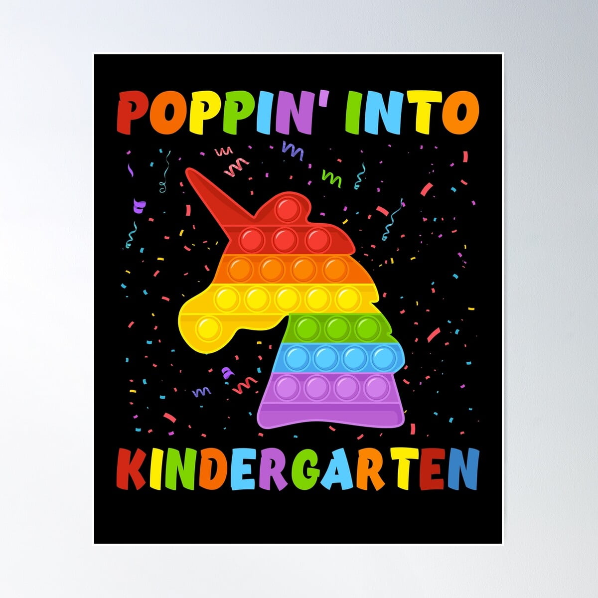 Poppin' Into Kindergarten Trendy Sensory Fidget Toy Unicorn Poster Wall ...