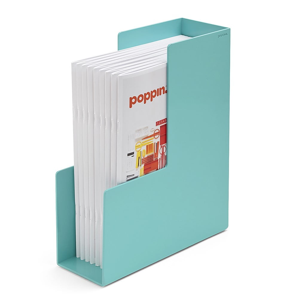 Poppin Magazine File Box, Aqua - Walmart.com