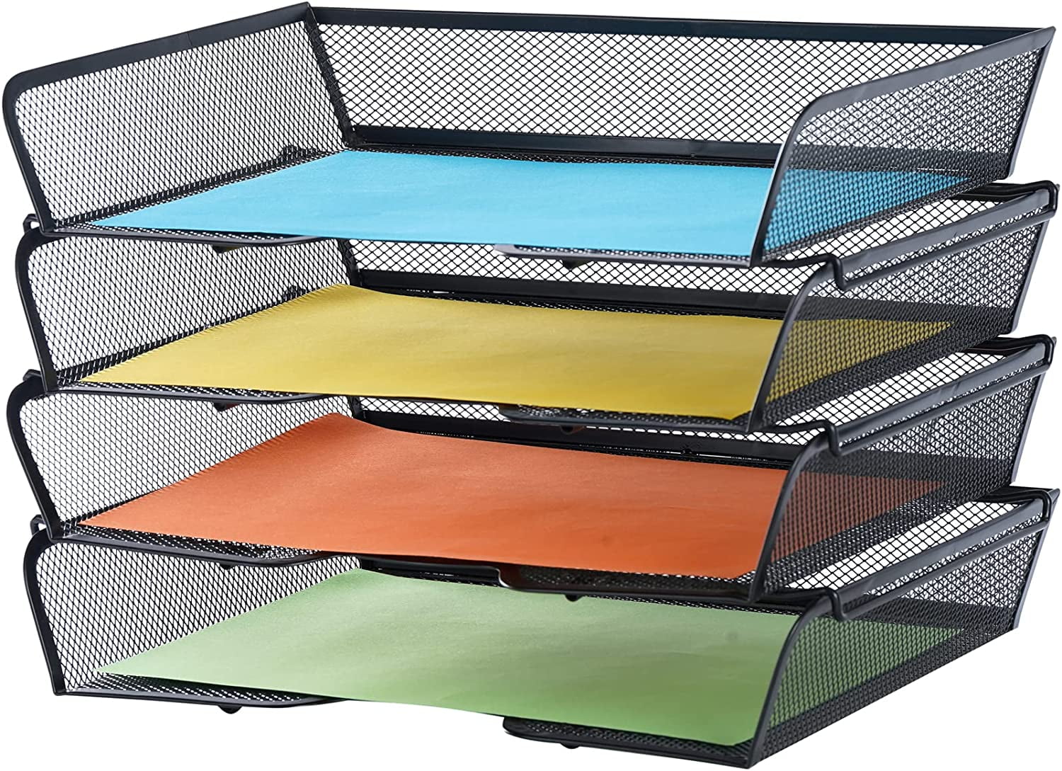 Poppin Stackable Front Loading Letter Tray, Blue, Rectangular - Walmart.com