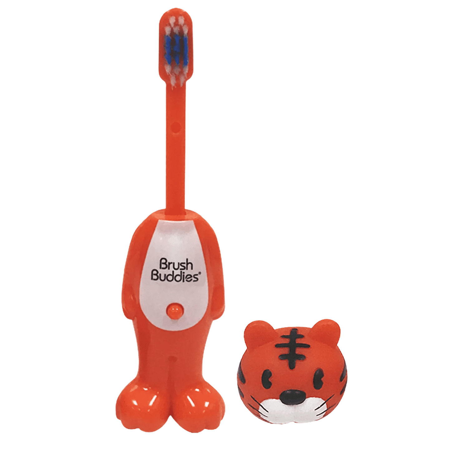 Poppin Toothbrush Toothy Toby (Tiger) Design with Soft Bristle, BPA ...