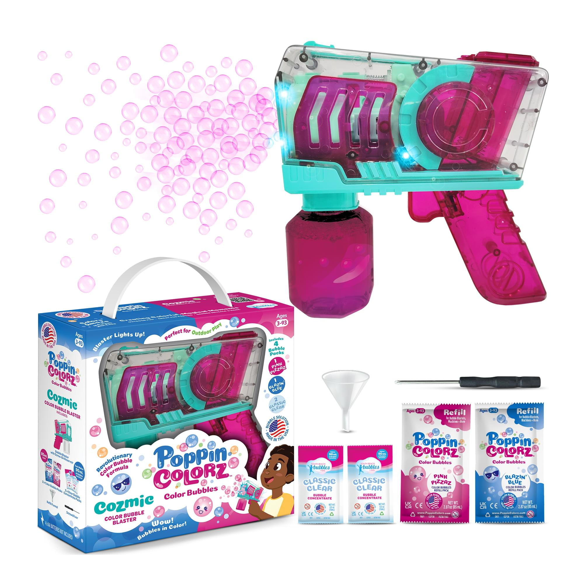 PoppinColorz Light-Up Cozmic Bubble Blaster - Walmart.com