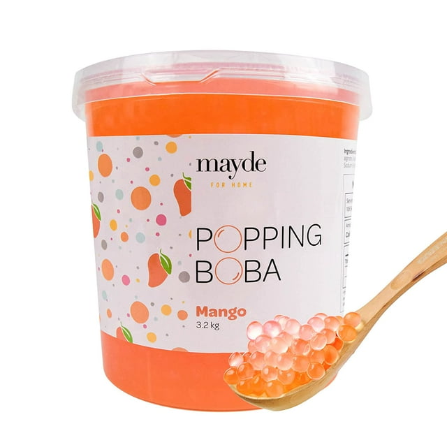 Popping Boba Pearls for Drinks, Desserts, & Breakfast Bowls (Mango ...