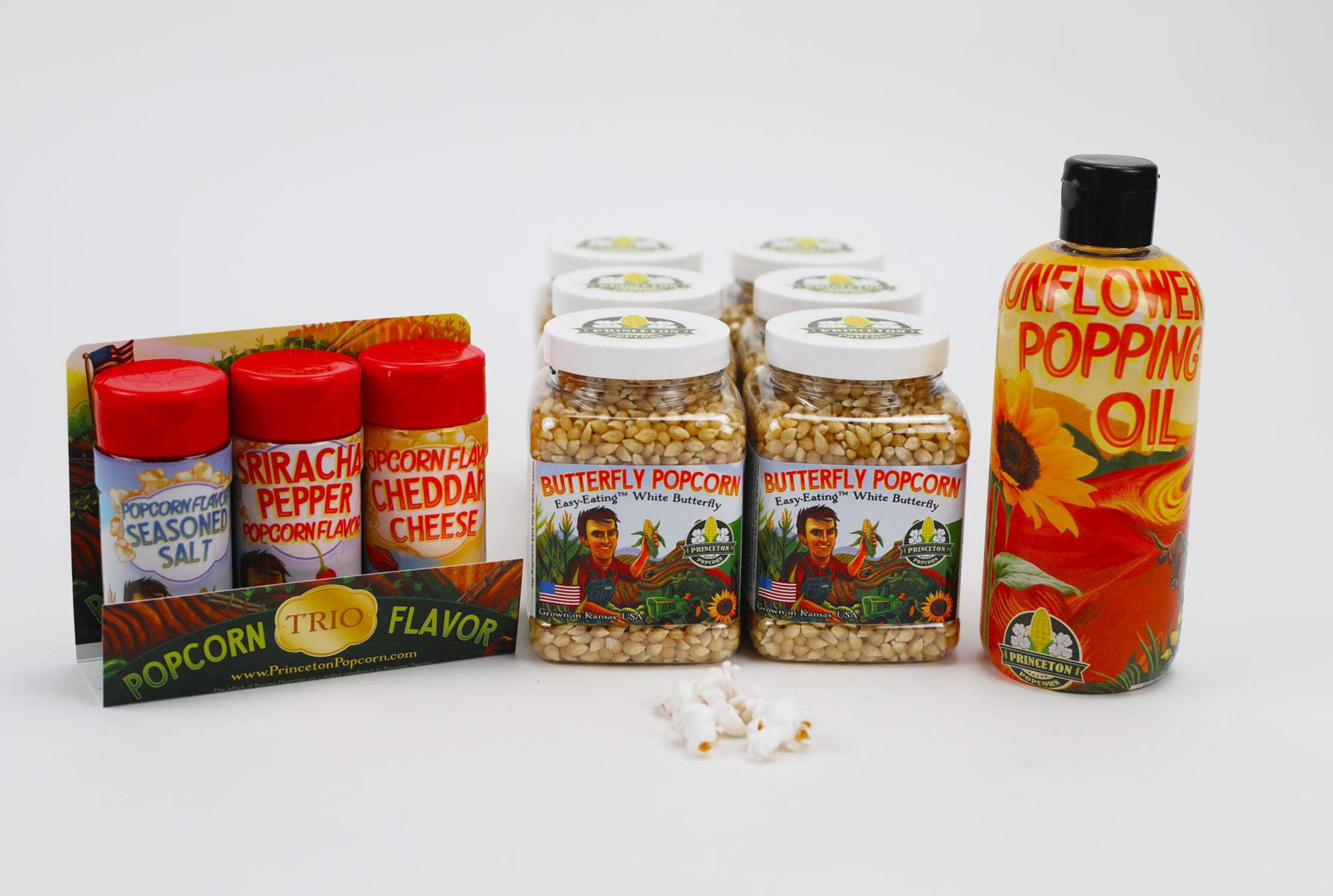 Popping Combo Bundle E - Six-Pack 1lb Buttefly Popcorn, Oil and Flavors ...