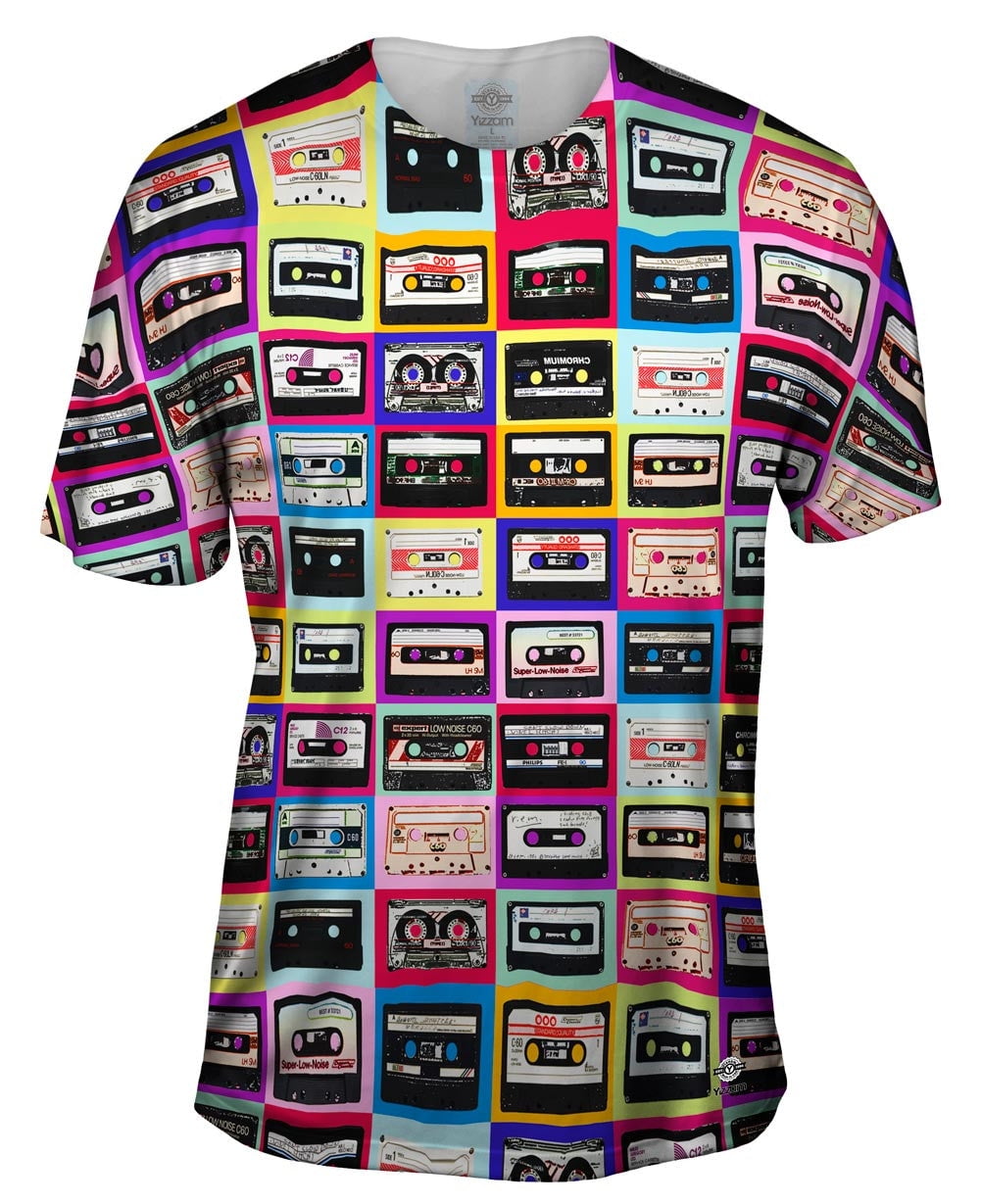Popping Mix Tapes Mens T-Shirt All Over Print - Walmart.com
