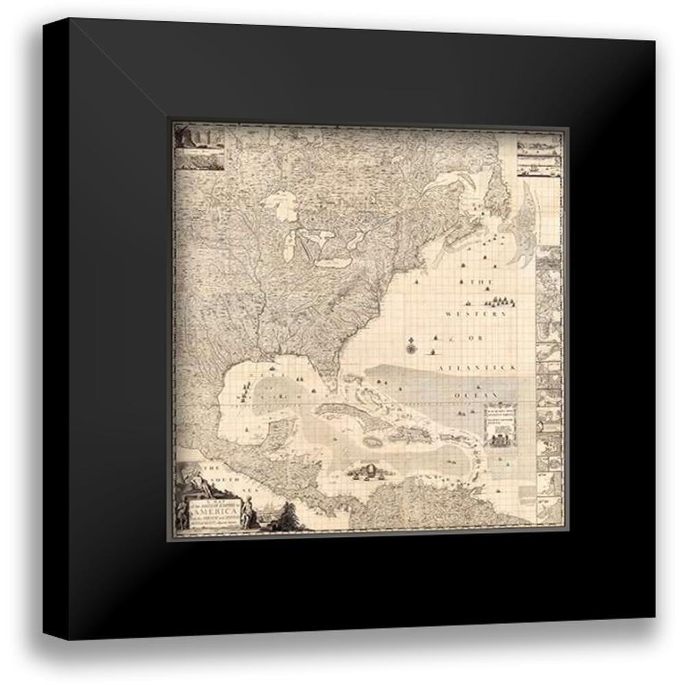 Popple, Henry 12x12 Black Modern Framed Museum Art Print Titled ...