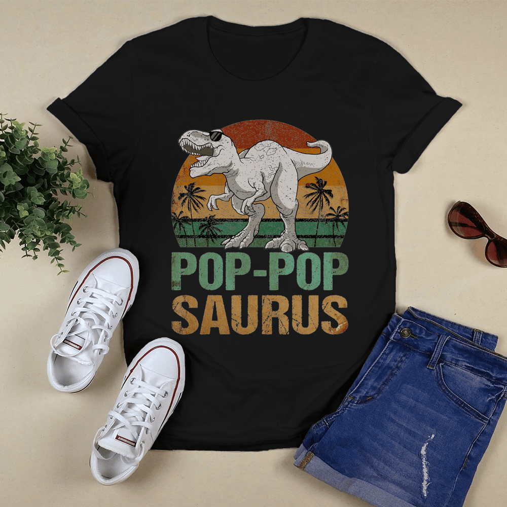 Poppopsaurus T Rex Dinosaur Pop Pop Saurus Fathers Day Gift Classic ...