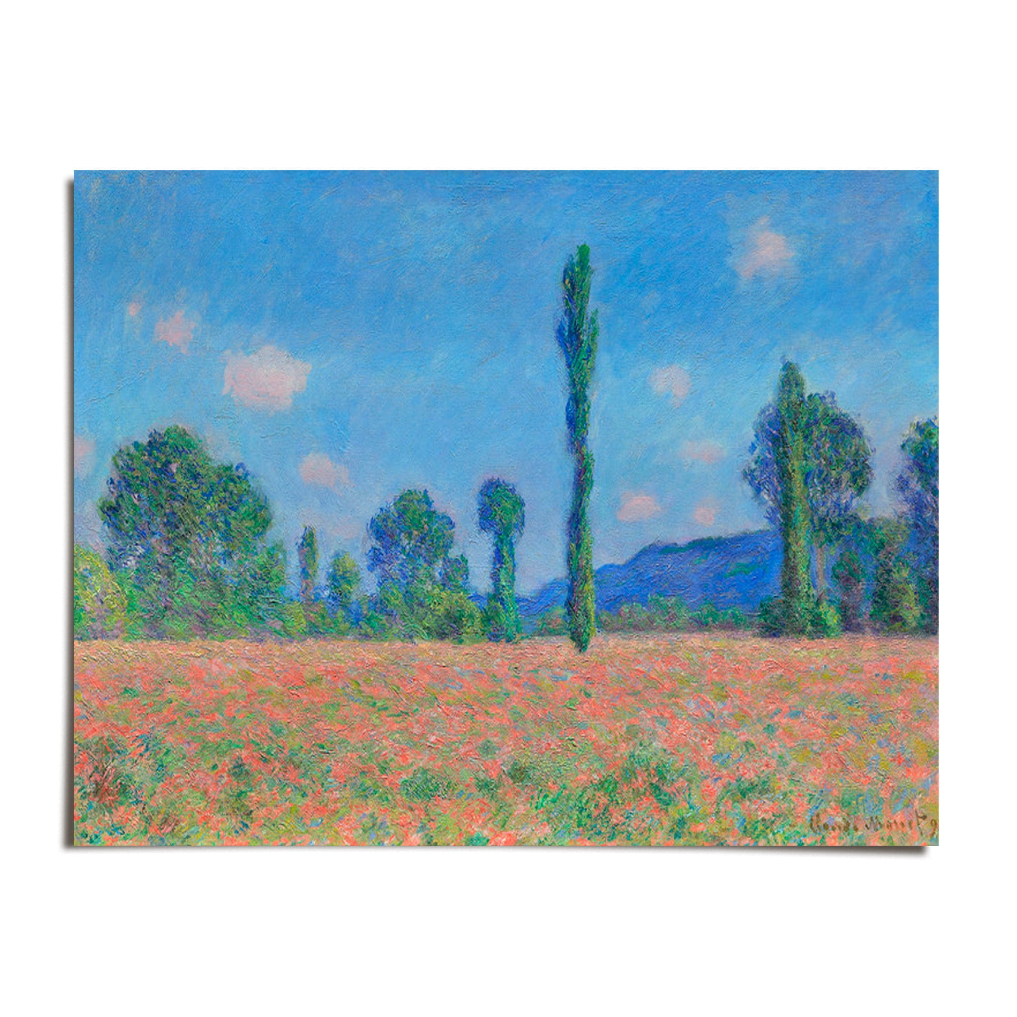Poppy Field, Giverny c. 1890 - Claude Monet - 11x14 - Wall Art Print ...