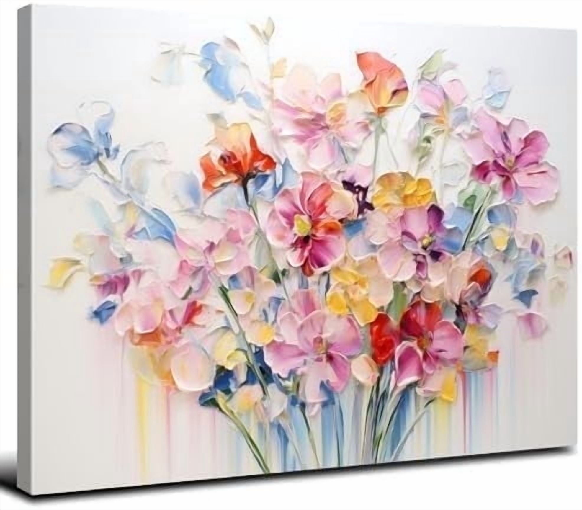 Poppy Flower Wall Art Watercolor Wildflower Canvas Prints Spring ...