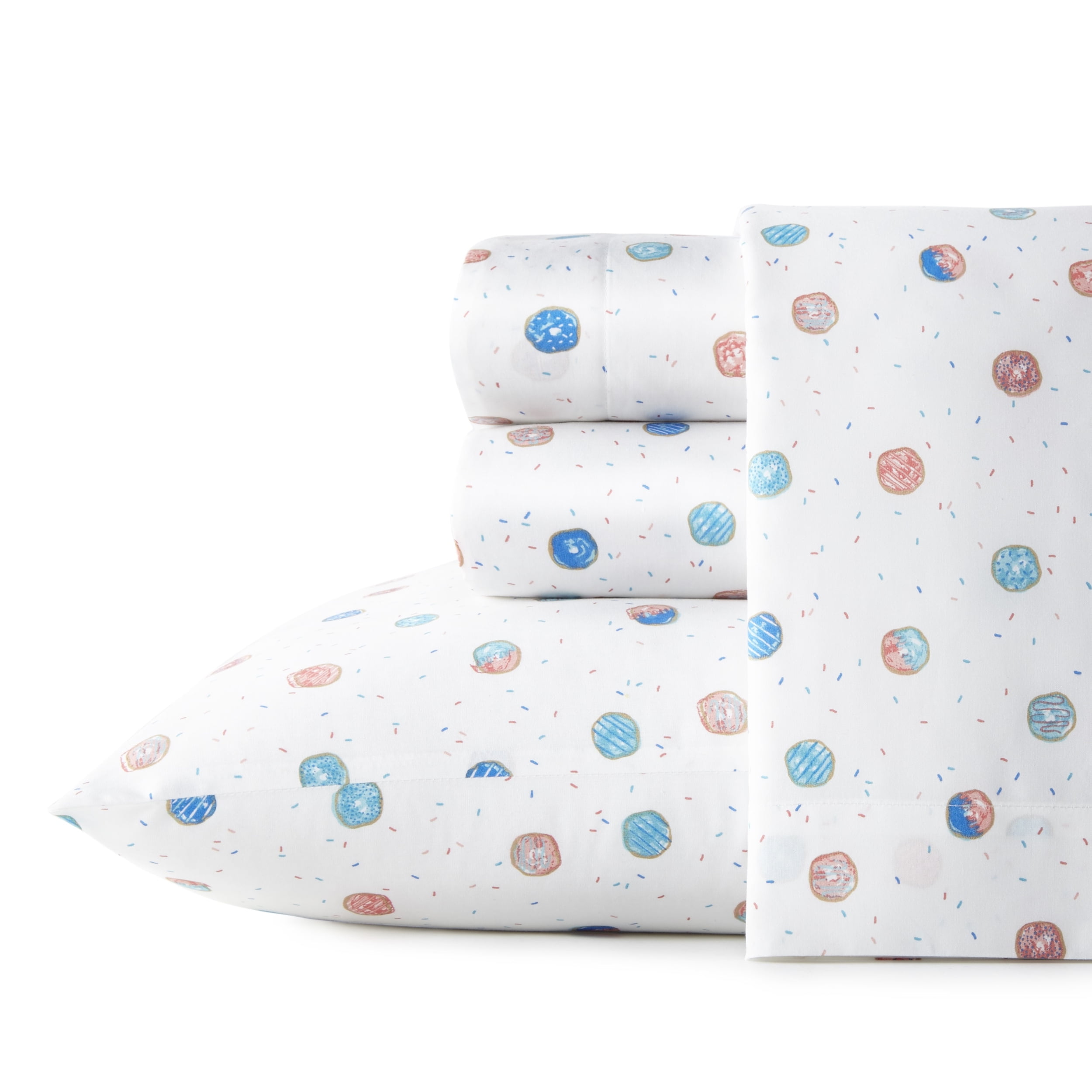 Poppy & Fritz Polka Donuts Cotton Novelty Print 4 Piece Sheet Set-Queen ...