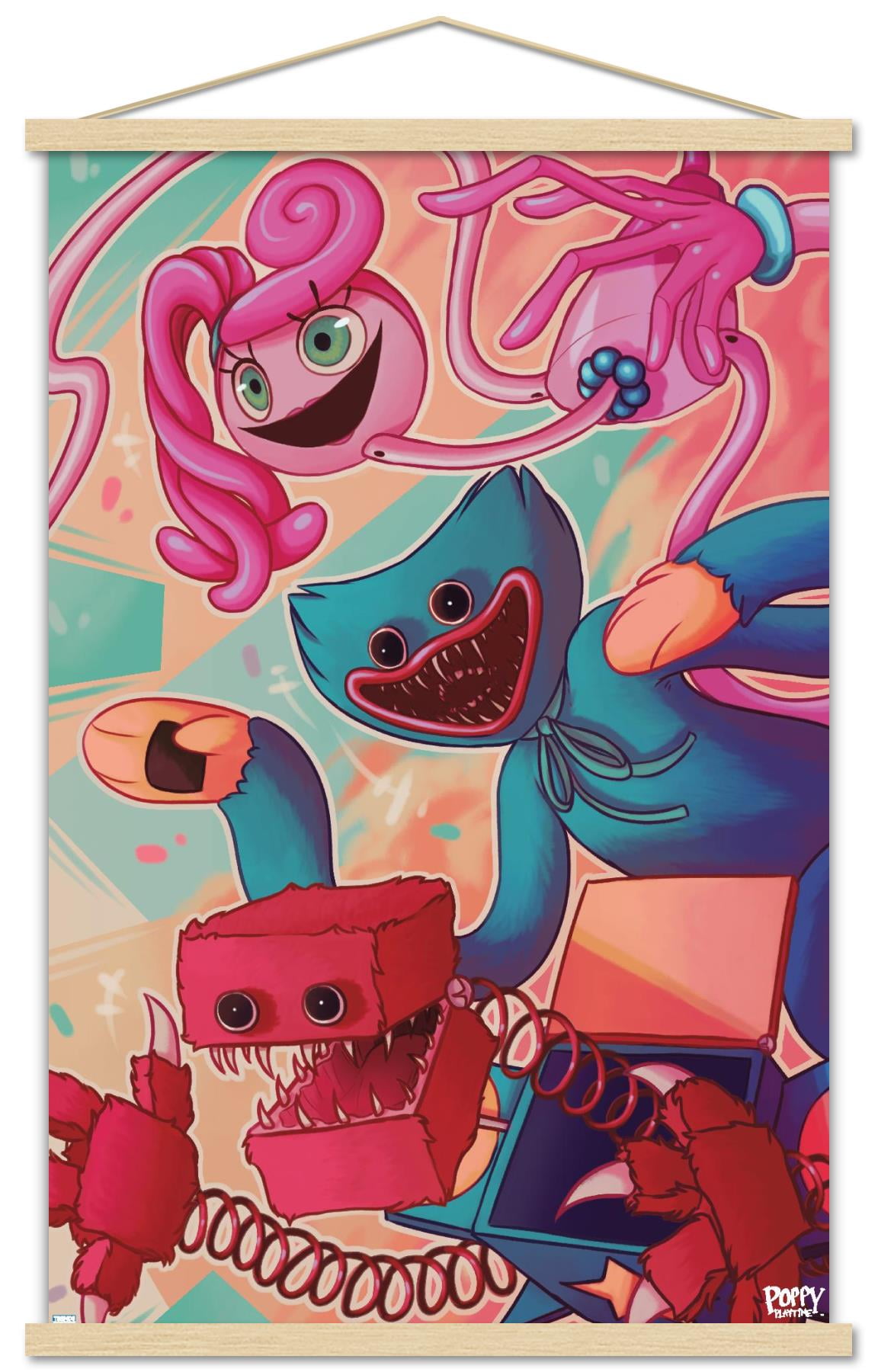 Poppy Playtime - Big Three Wall Poster with Magnetic Frame, 22.375" x ...