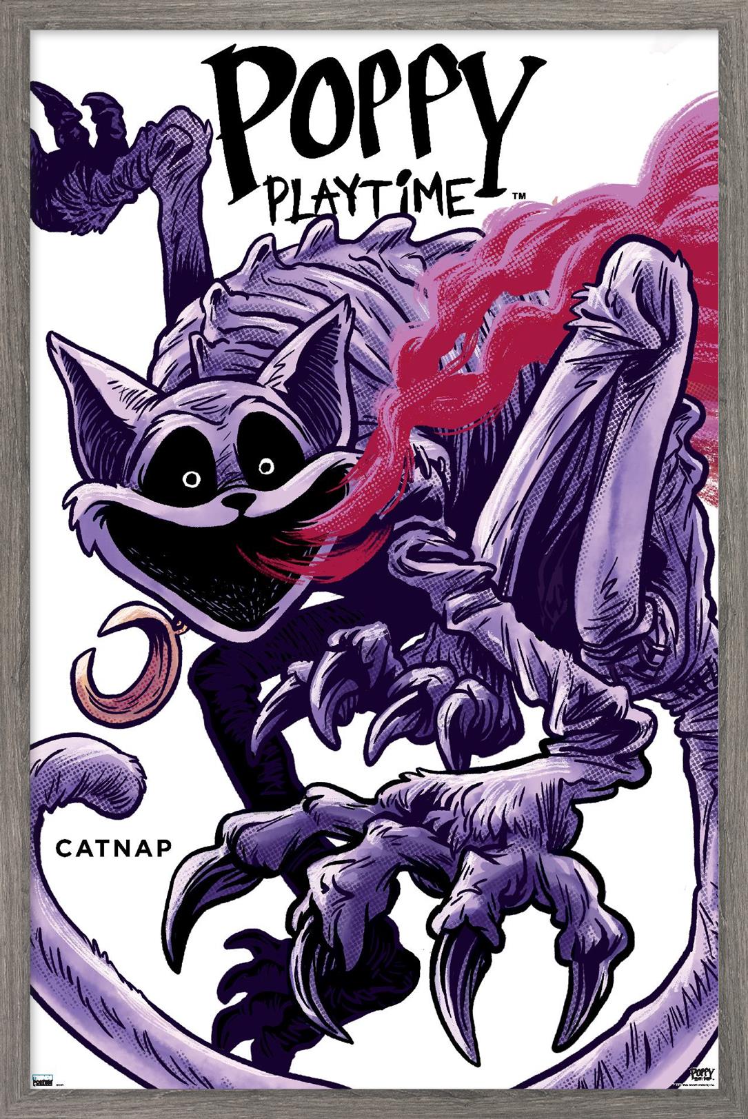 Poppy Playtime - CatNap Feature Series Wall Poster, 22.375" x 34" Framed - Walmart.com