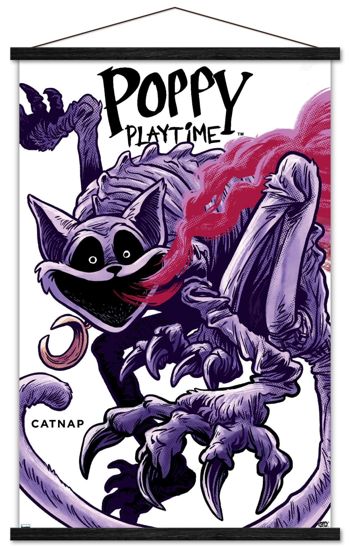 Poppy Playtime - CatNap Feature Series Wall Poster with Magnetic Frame, 22.375" x 34" - Walmart.com