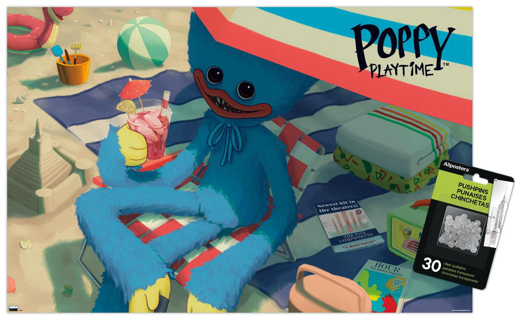 Poppy Playtime: Chapter 4 - Beach Huggy Wuggy Wall Poster with Push ...