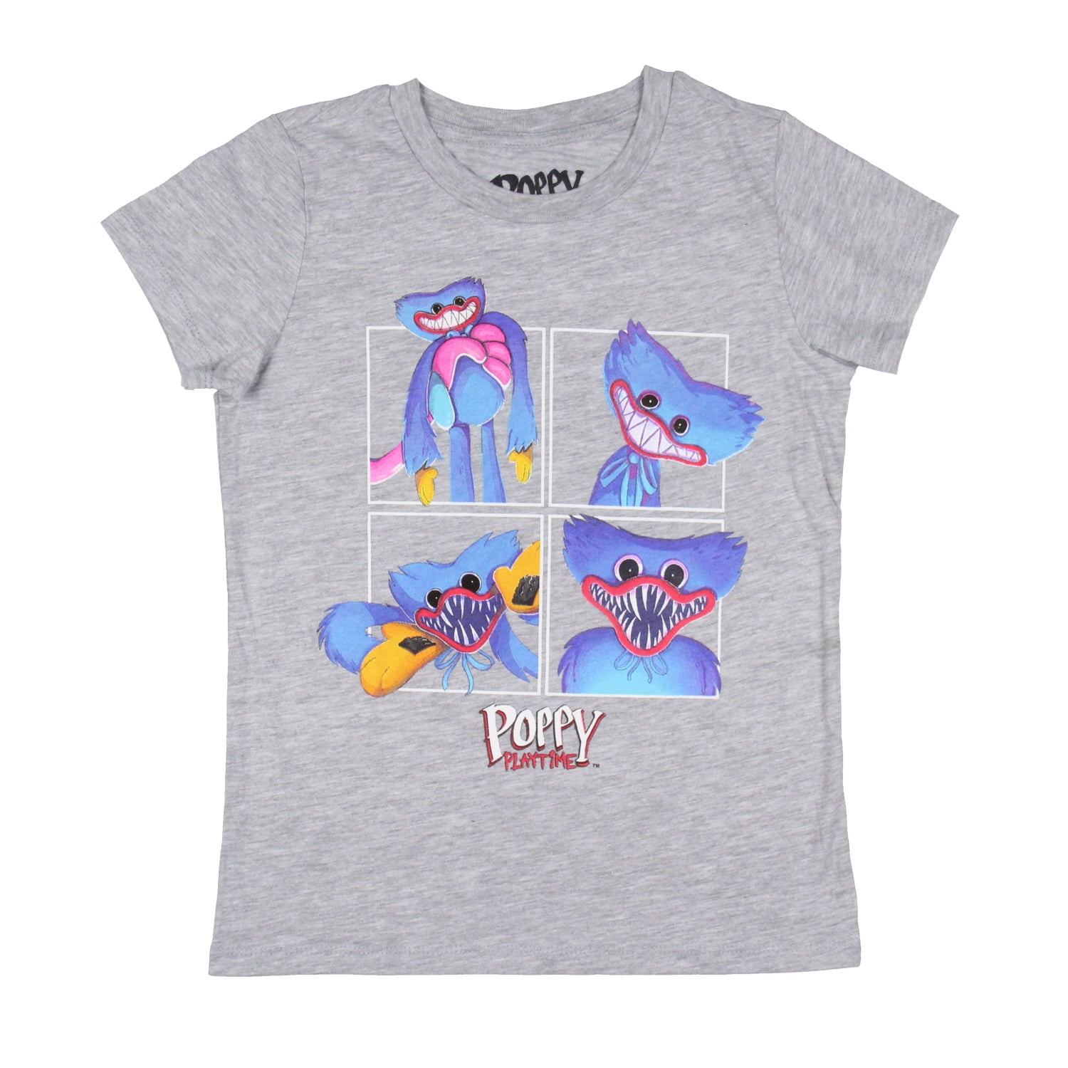Poppy Playtime Girls' Character Grid Fright Game Kids T-Shirt - Walmart.com