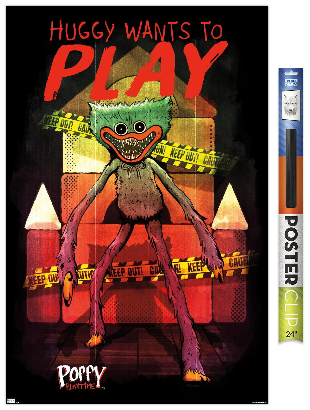Poppy Playtime - Huggy Wants To Play Wall Poster, 22.375" x 34 ...