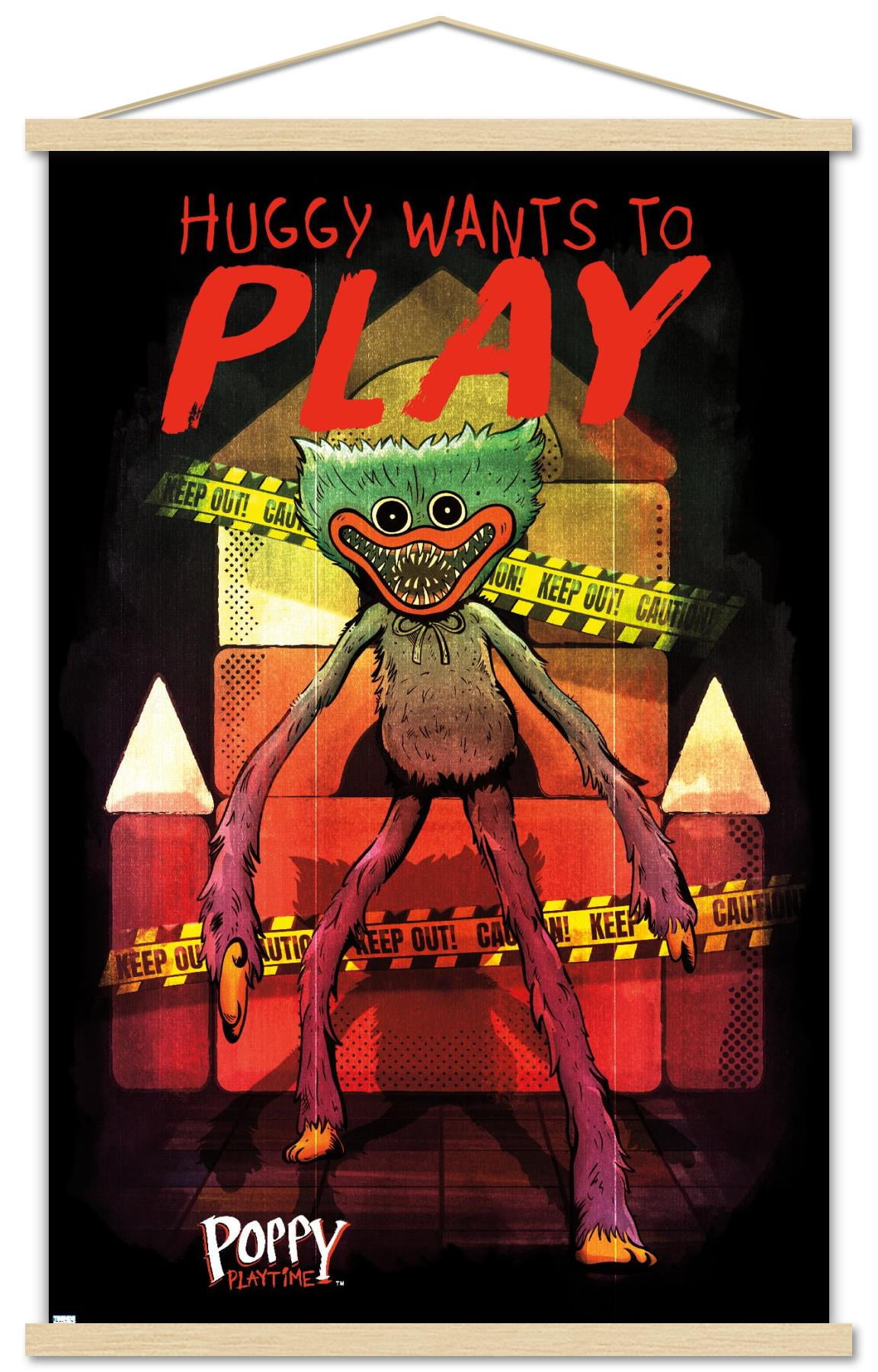 Poppy Playtime - Huggy Wants To Play Wall Poster with Magnetic Frame ...
