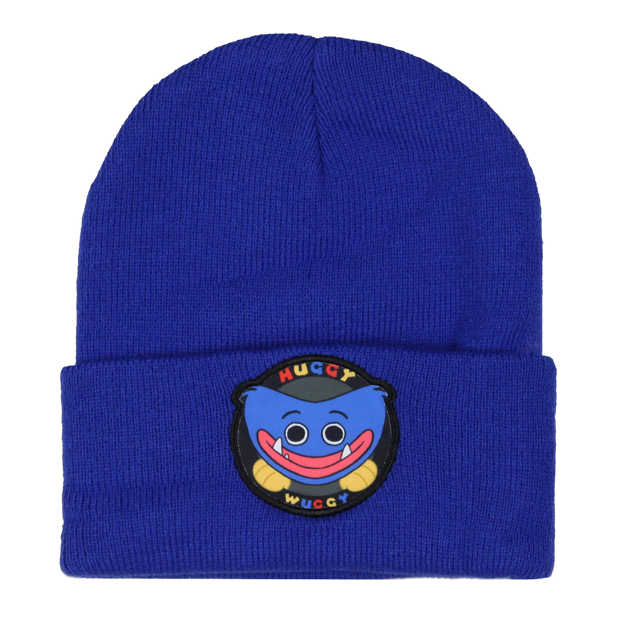 Poppy Playtime Huggy Wuggy Embroidered Patch Knit Cuff Beanie Hat ...