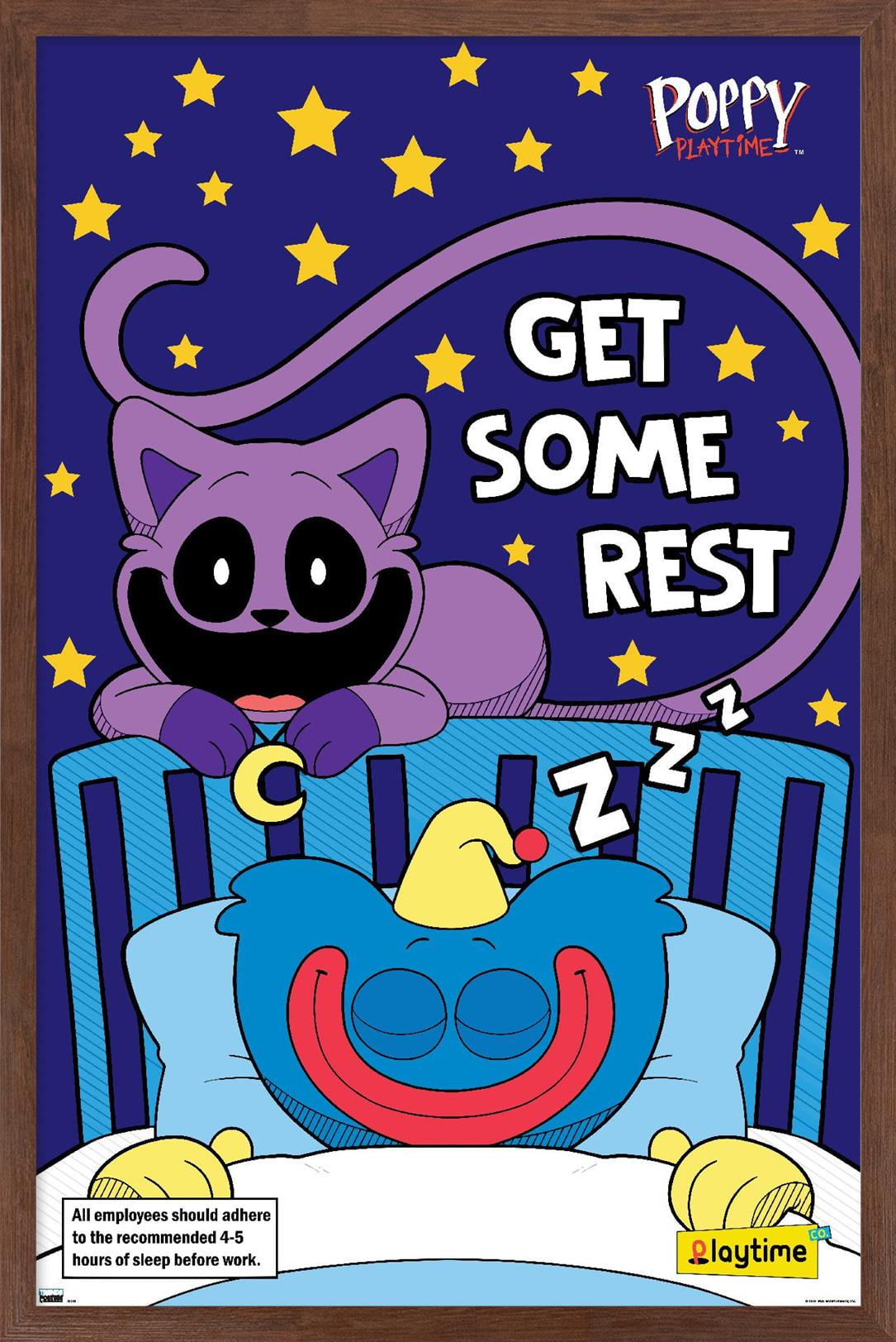 Poppy Playtime - Huggy Wuggy Get Some Rest Wall Poster, 14.725" x 22. ...