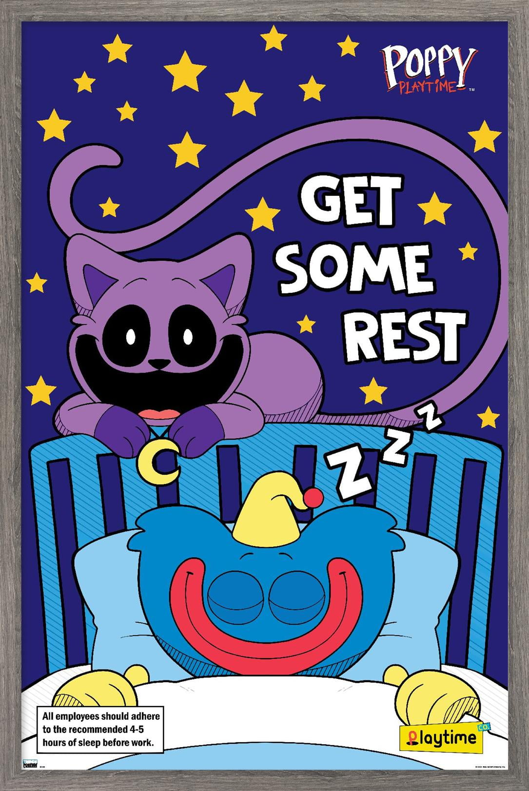 Poppy Playtime - Huggy Wuggy Get Some Rest Wall Poster, 14.725" x 22. ...