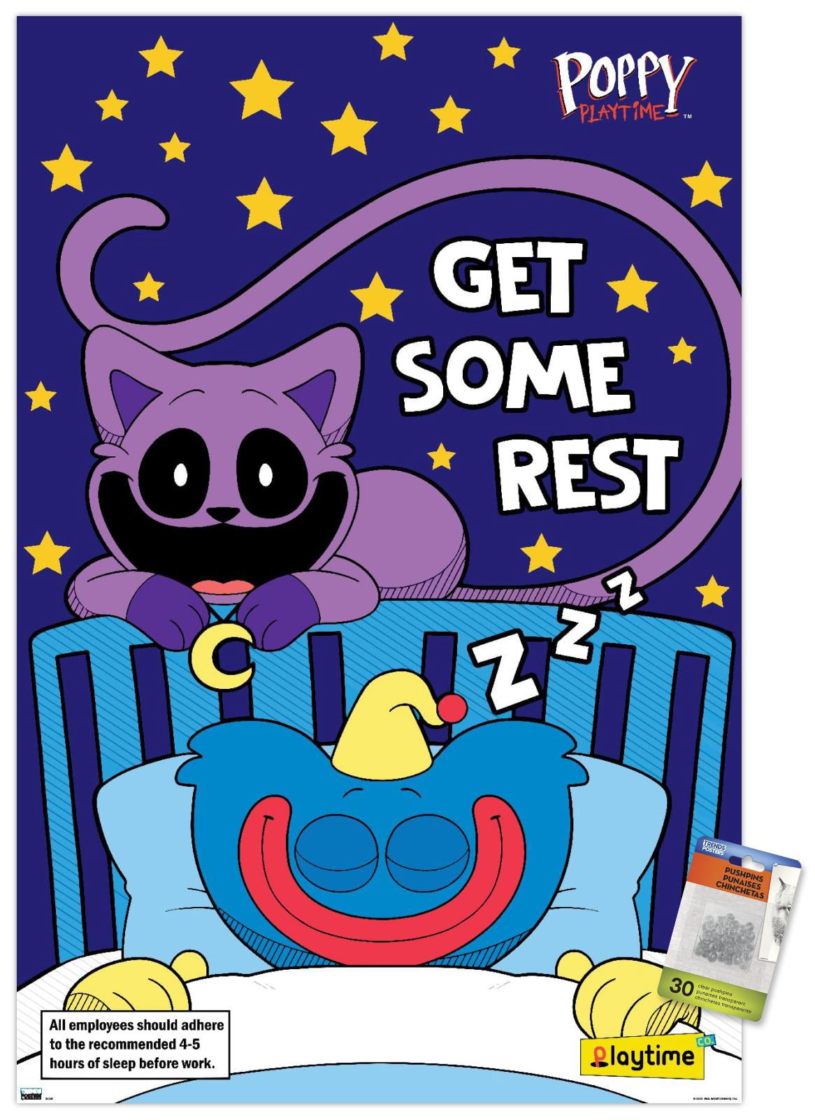 Poppy Playtime - Huggy Wuggy Get Some Rest Wall Poster with Pushpins ...