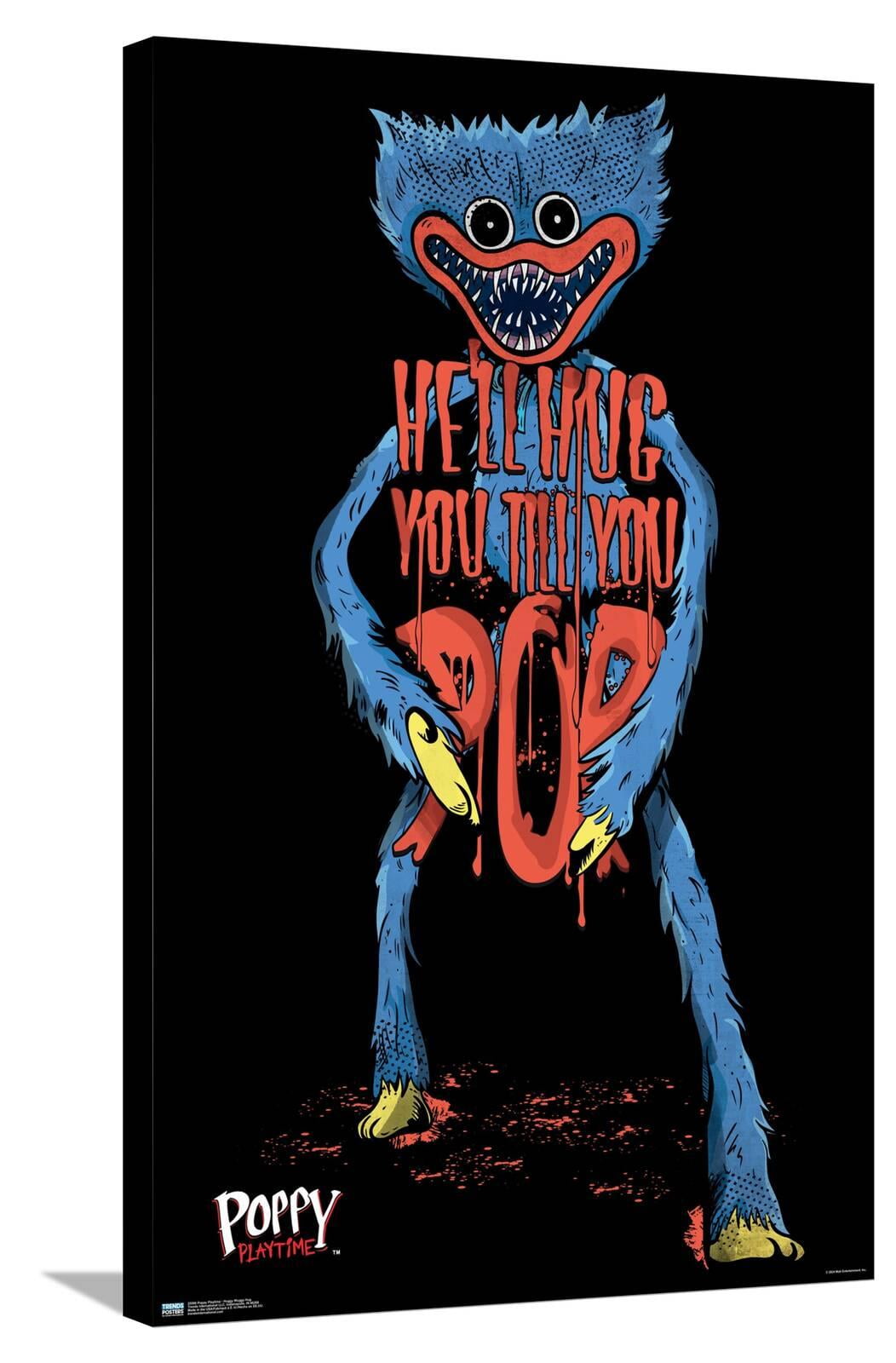 Poppy Playtime - Huggy Wuggy Hug Canvas Wall Poster, 22.375" x 34 ...