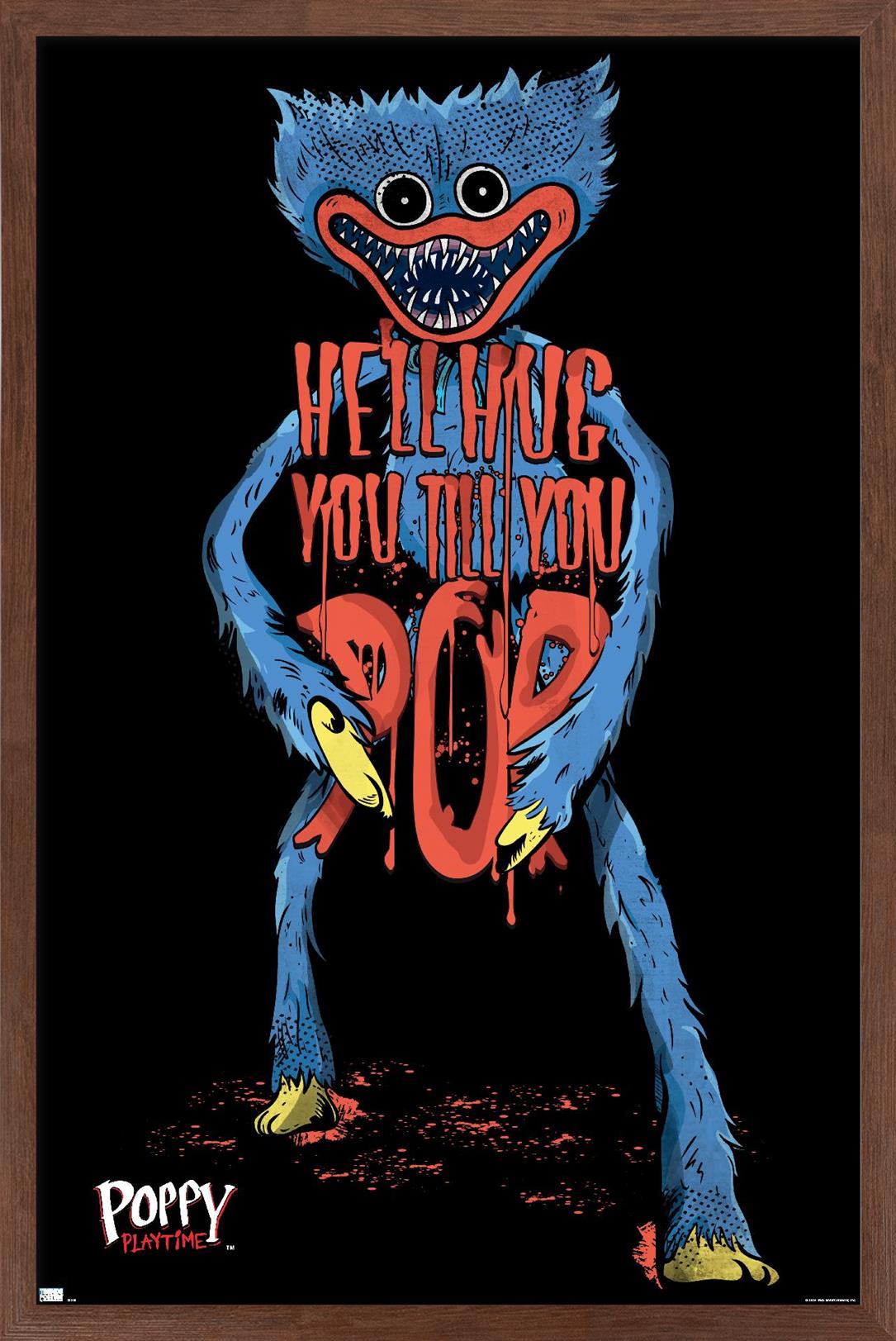 Poppy Playtime - Huggy Wuggy Hug Wall Poster, 22.375" x 34" Framed ...