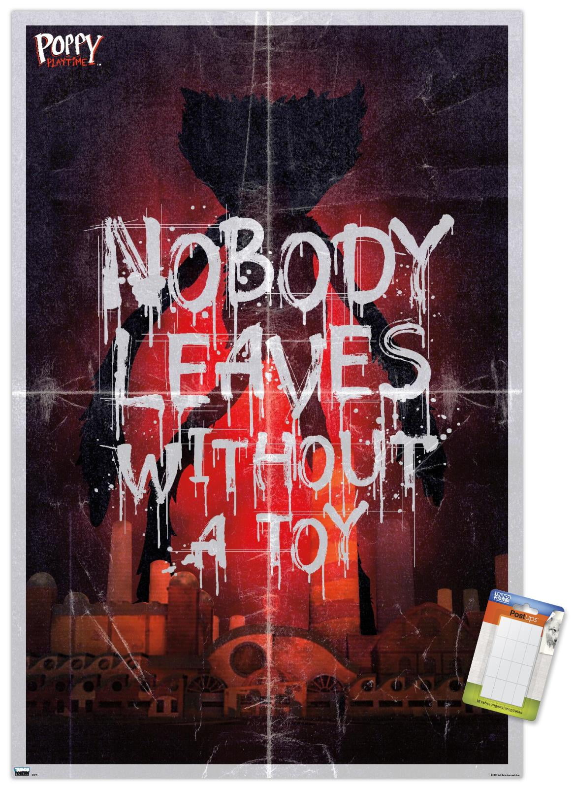 Poppy Playtime - Nobody Leaves Without A Toy Wall Poster, 14.725" x 22. ...