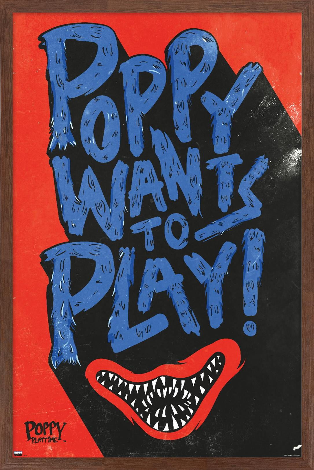Poppy Playtime - Poppy Wants To Play Wall Poster, 22.375" x 34" Framed ...