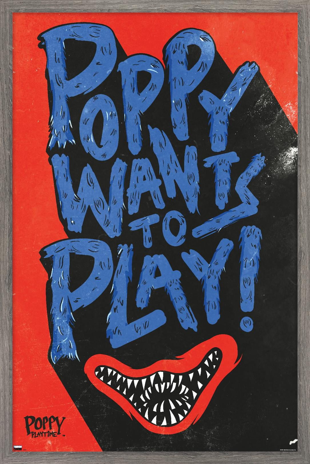 Poppy Playtime - Poppy Wants To Play Wall Poster, 22.375" x 34" Framed ...
