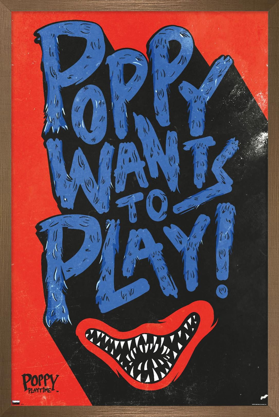 Poppy Playtime - Poppy Wants To Play Wall Poster, 22.375" x 34" Framed ...