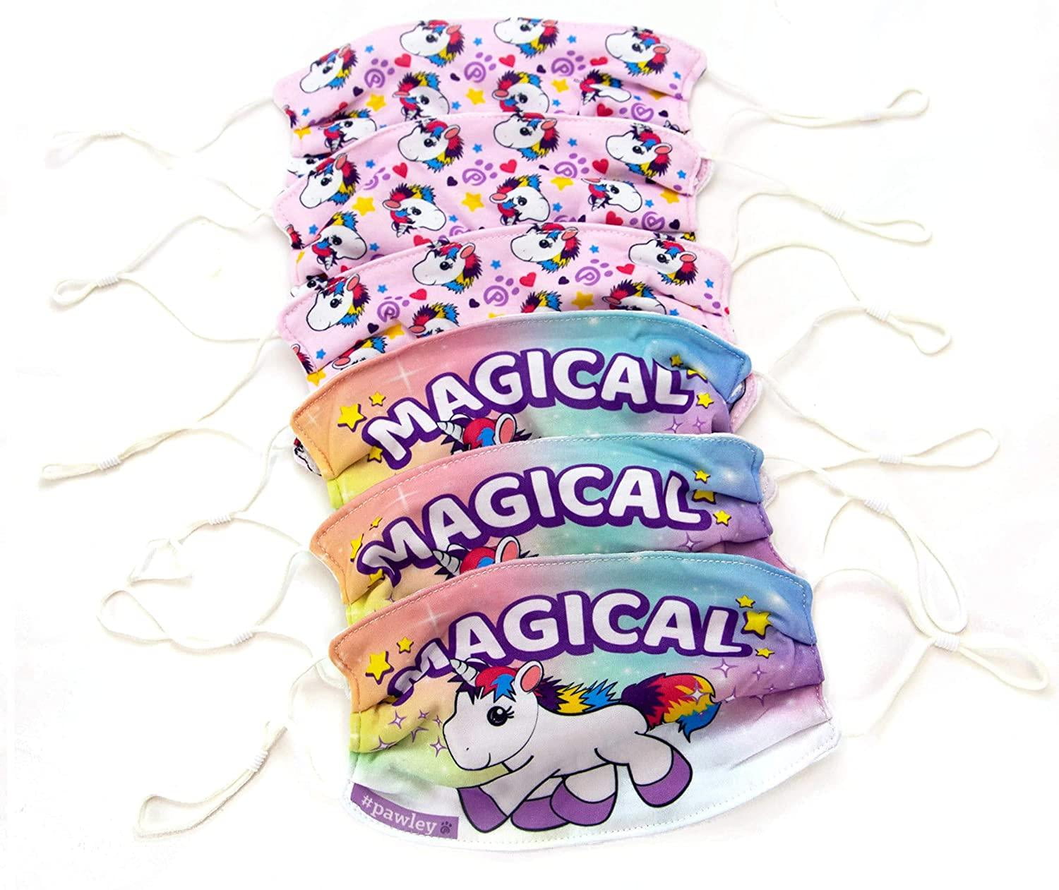 Poppy The Unicorn Adjustable Face Masks (6 Pack) - Walmart.com