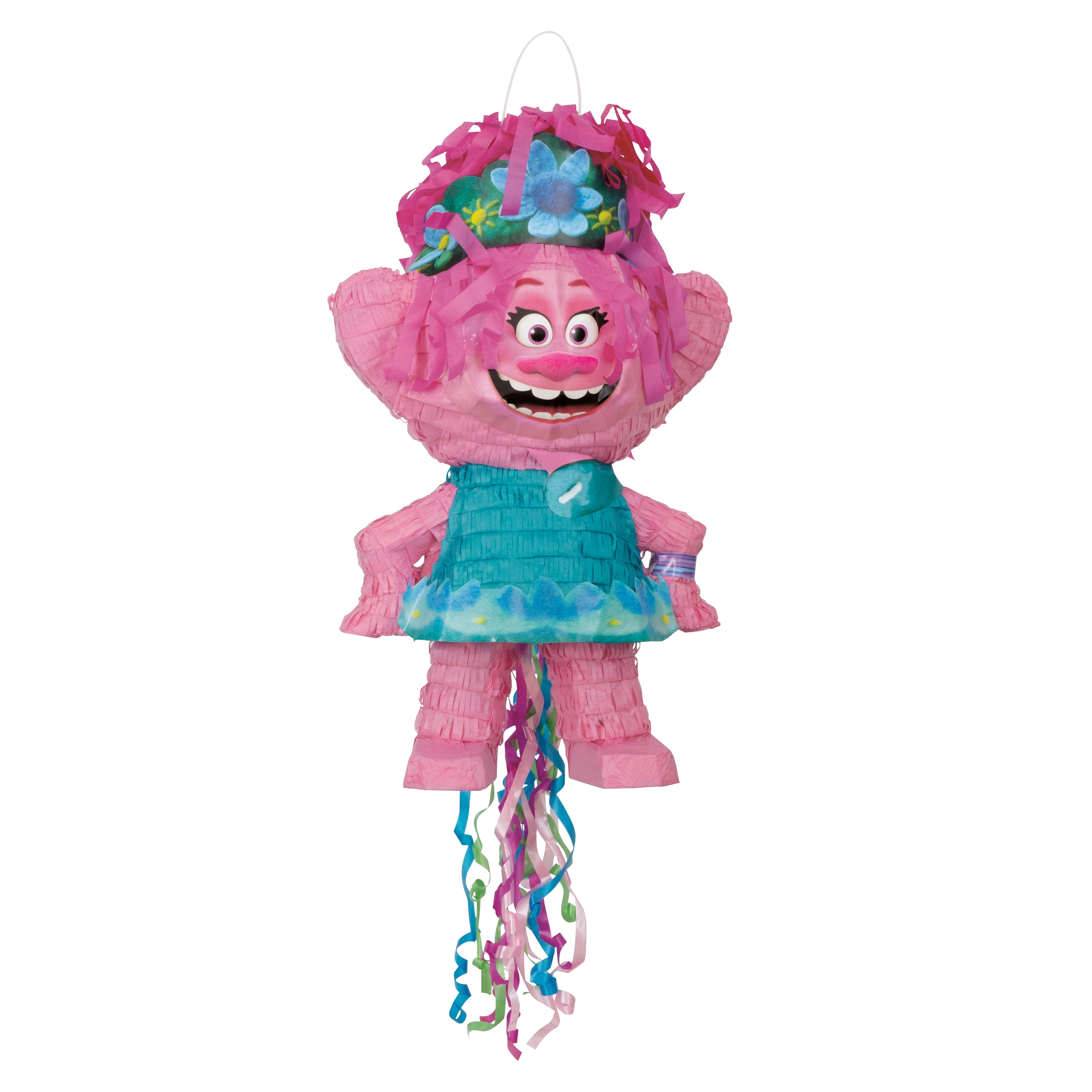 Poppy Trolls Pinata, Pull String, 18in x 11.25in - Walmart.com