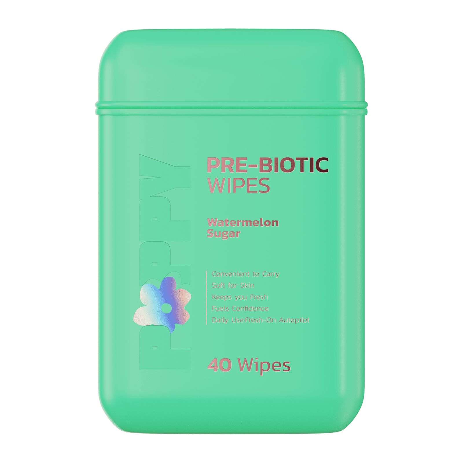 Poppy Watermelon Sugar Daily Feminine Cleansing Wipes, Pre-Biotic, 40ct ...