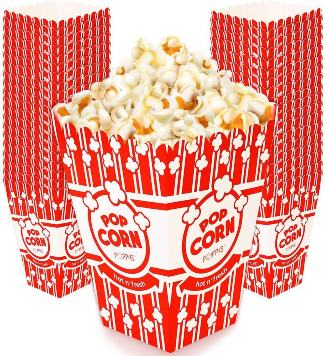 Poppy's Small Popcorn Boxes – 40 Pack 30 Oz Concession-Grade Popcorn ...