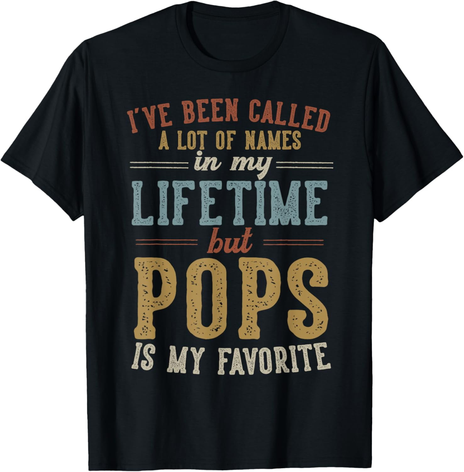Pops Is My Favorite Name - Father's Day Pops T-Shirt - Walmart.com