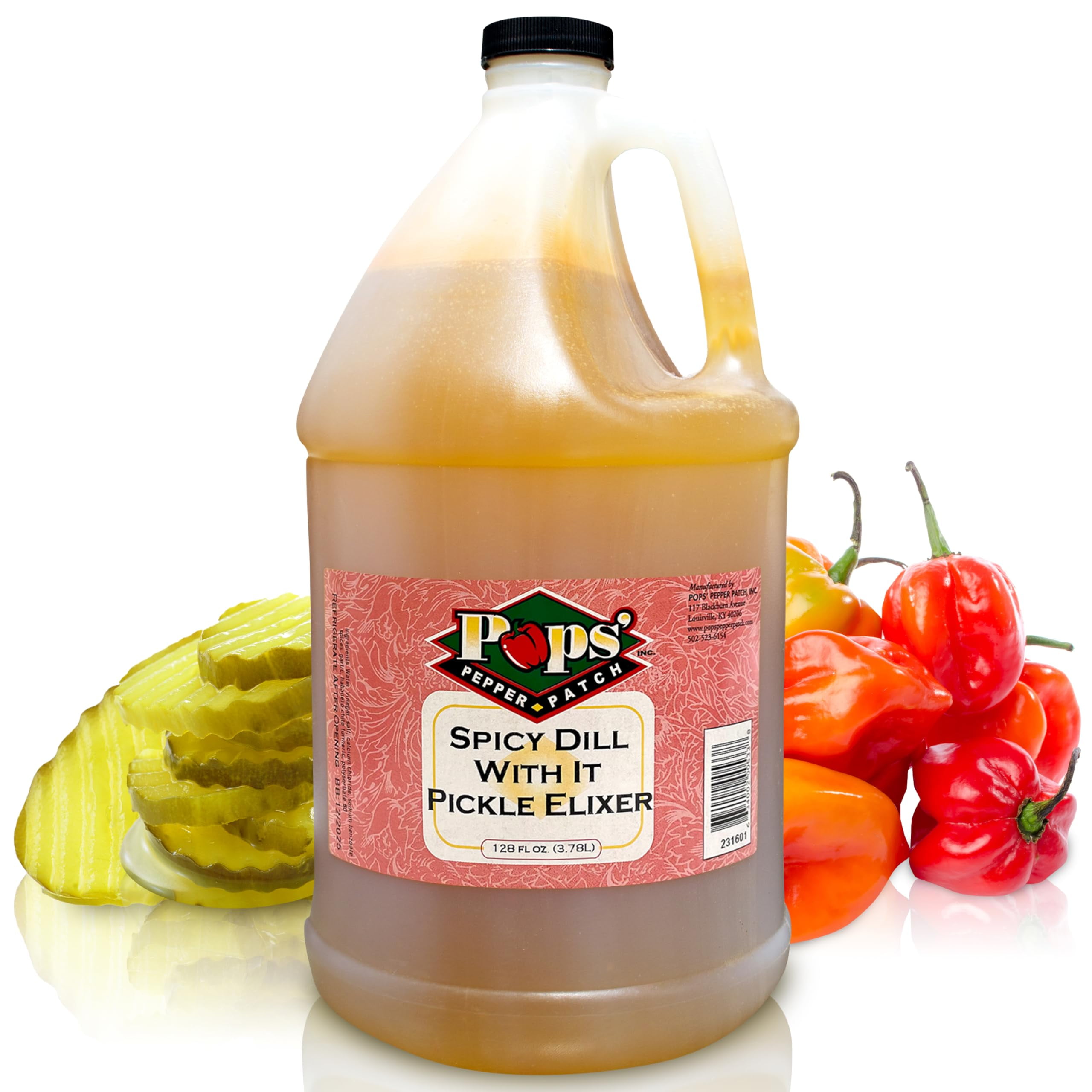 Pops Pepper Patch Spicy Pickle Elixer - Spicy Pickle Brine for Leg ...
