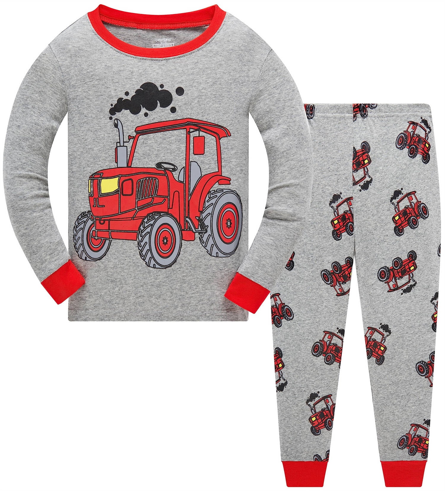 Popshion Little Boys Pajamas for Toddler Kids Clothes Set Tractor ...