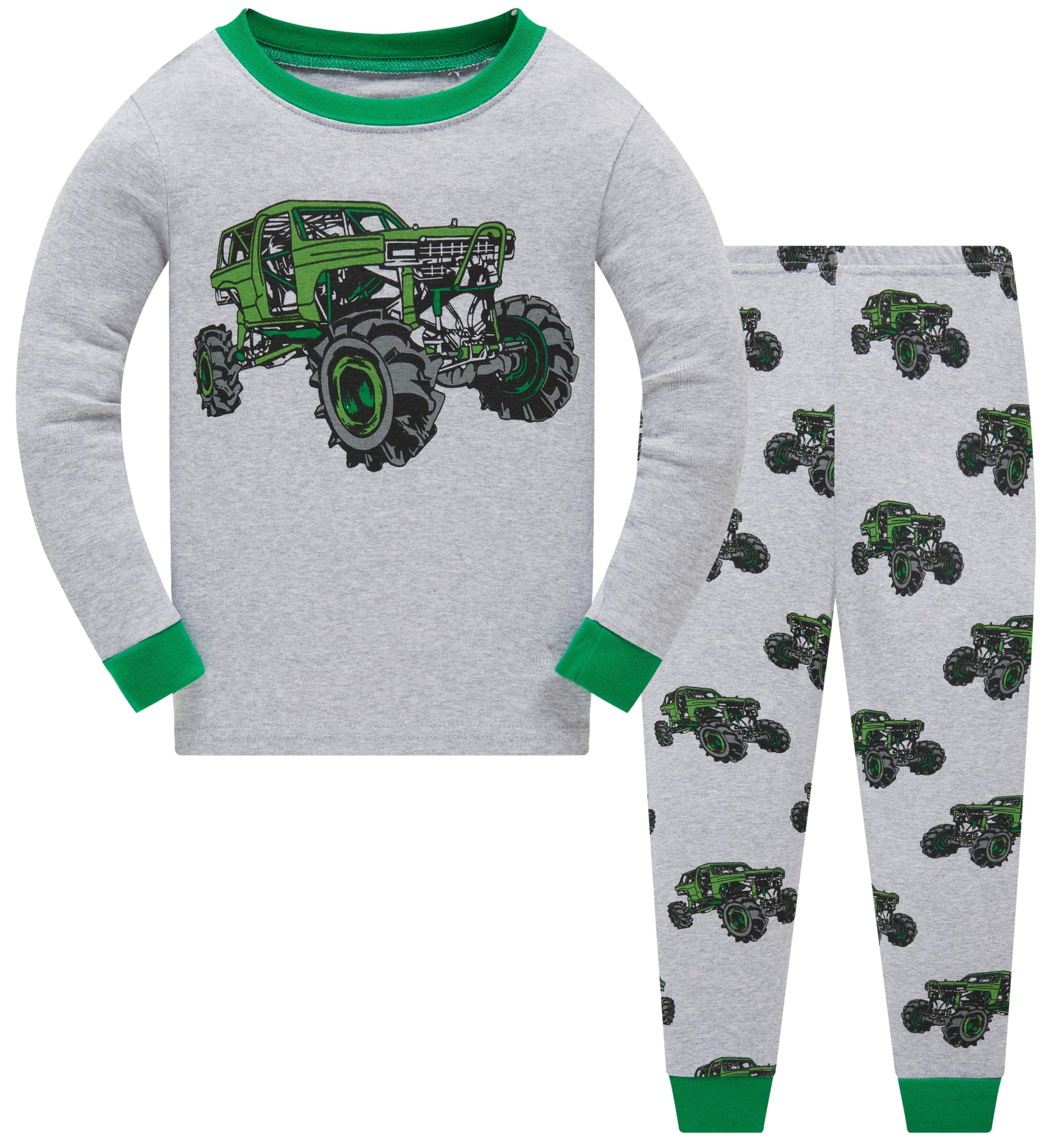 Popshion Little Boys Pajamas for Toddler Kids Clothes Set Truck ...