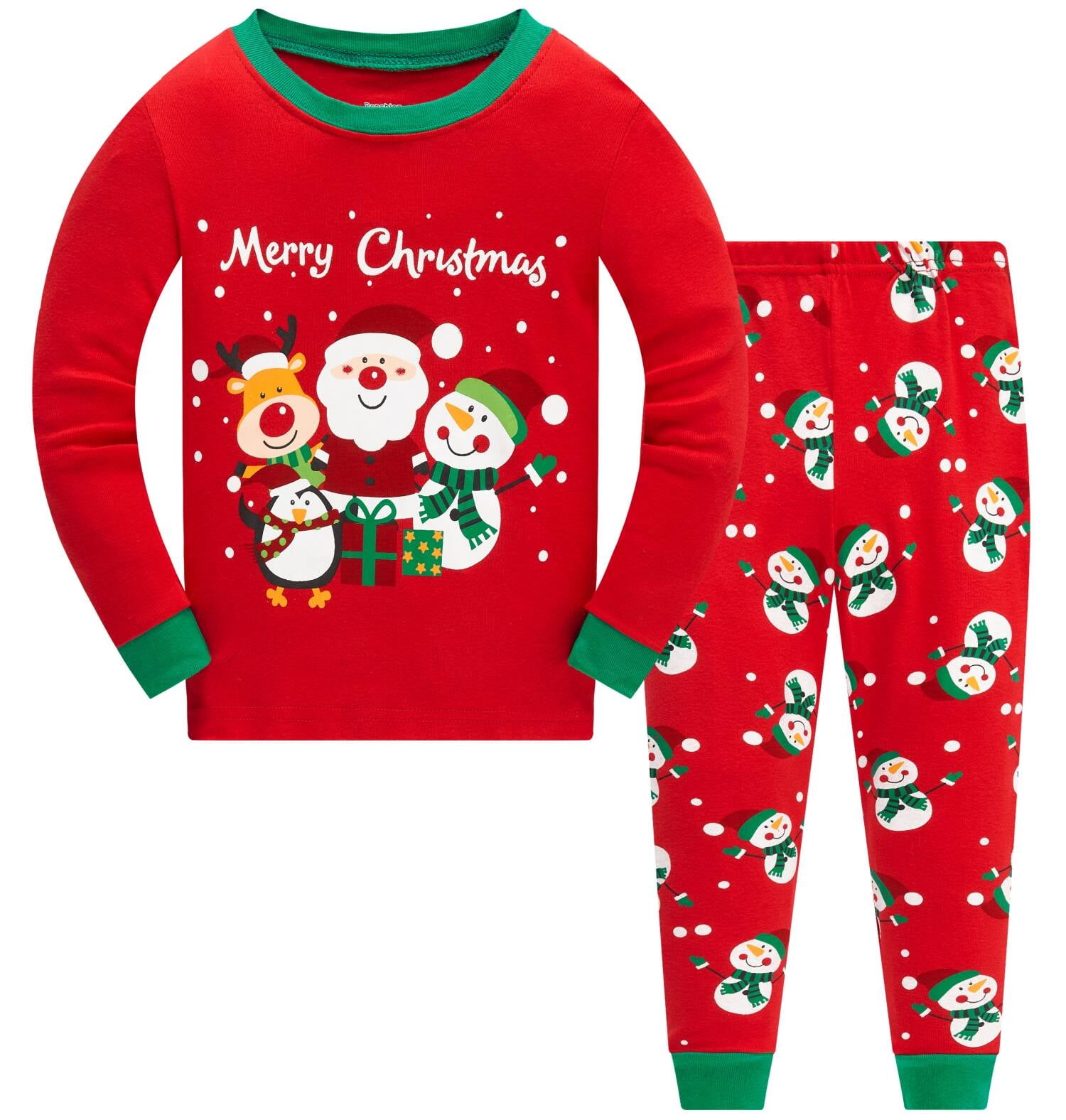 Popshion Toddler Baby Boys Christmas Pajamas Set 100% Cotton Xmas ...