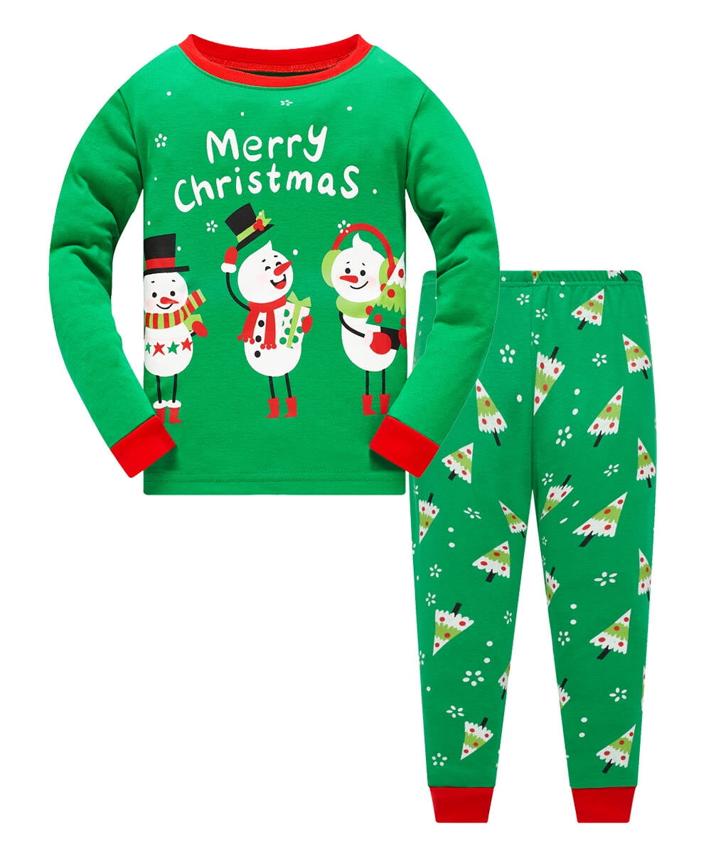 Popshion Toddler Boys Christmas Pajamas Cotton Pjs Set Sleepwear, 2 ...
