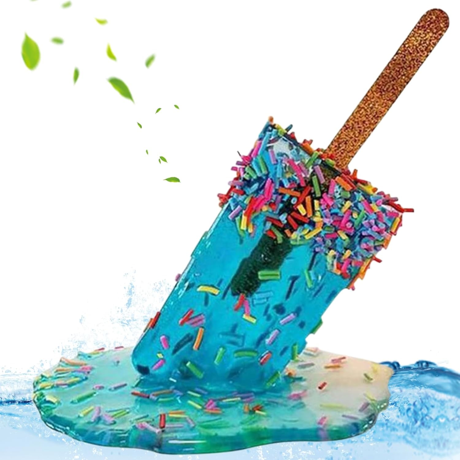 Popsicle Decor Melting Popsicles Sculpture Blue Creative Melting Ice ...