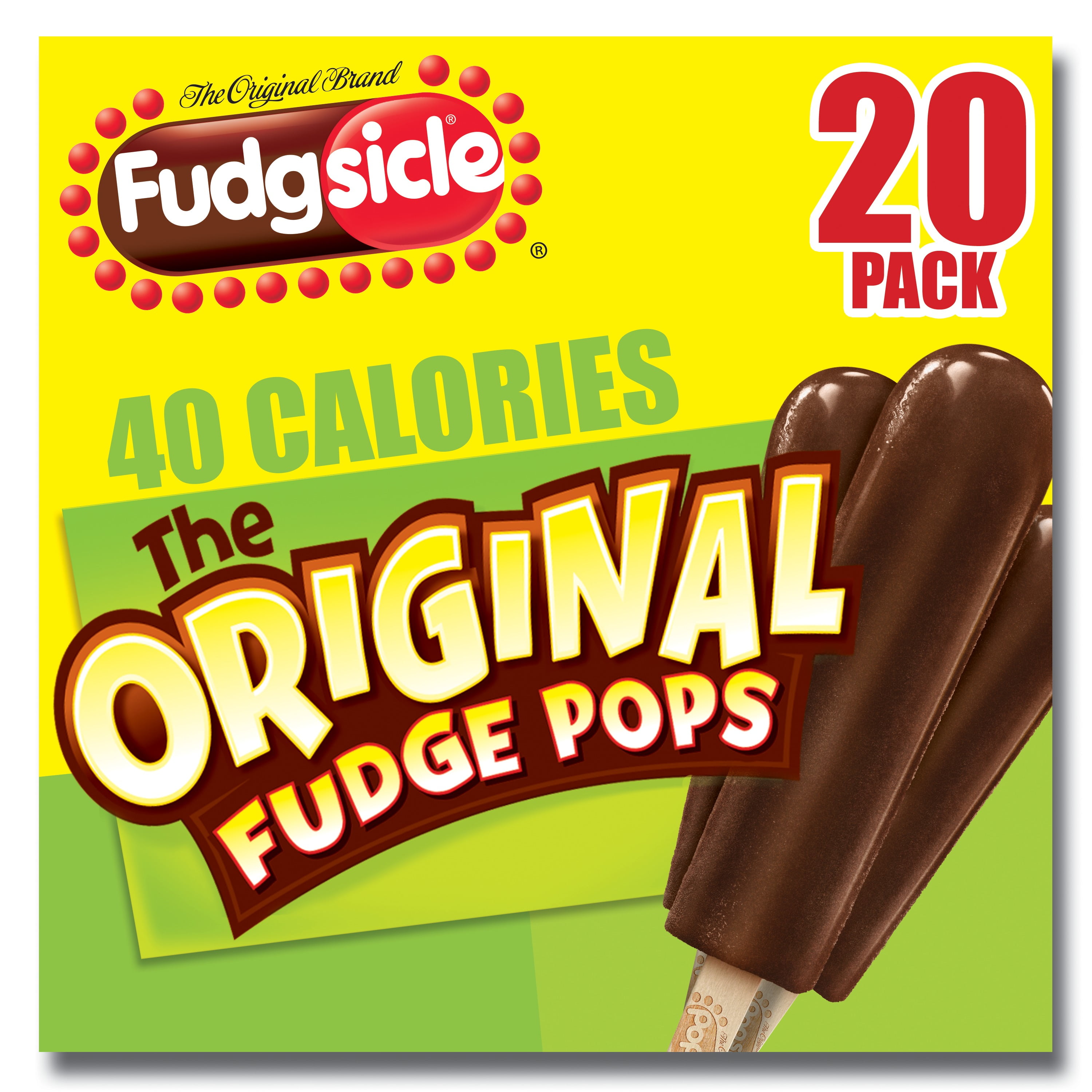 Popsicle Fudgsicle Original Fudge Pops No Sugar Added 20 ct - Walmart.com