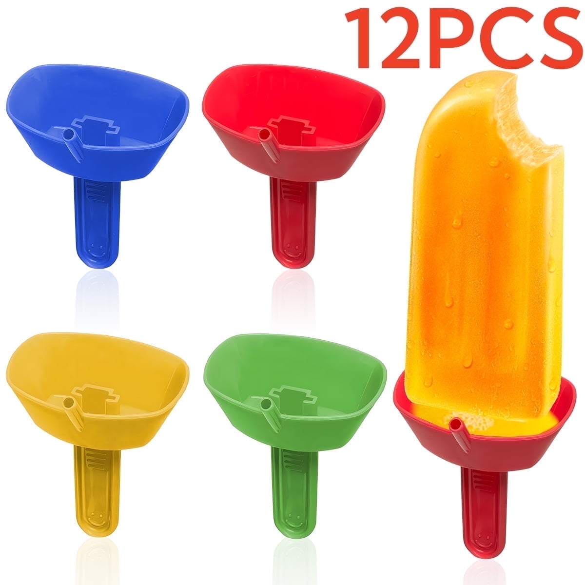 Popsicle Holder Drip-Free Reusable Popsicle Drip Collector with Straw ...
