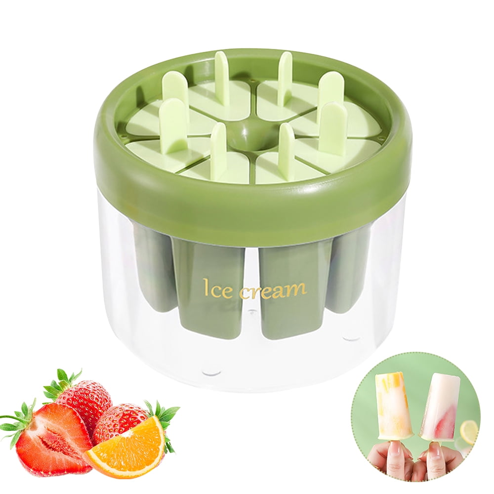 BOZVLOH Popsicle Ice Mold Maker - 8 Freezing Plastic Homemade Popsicle ...