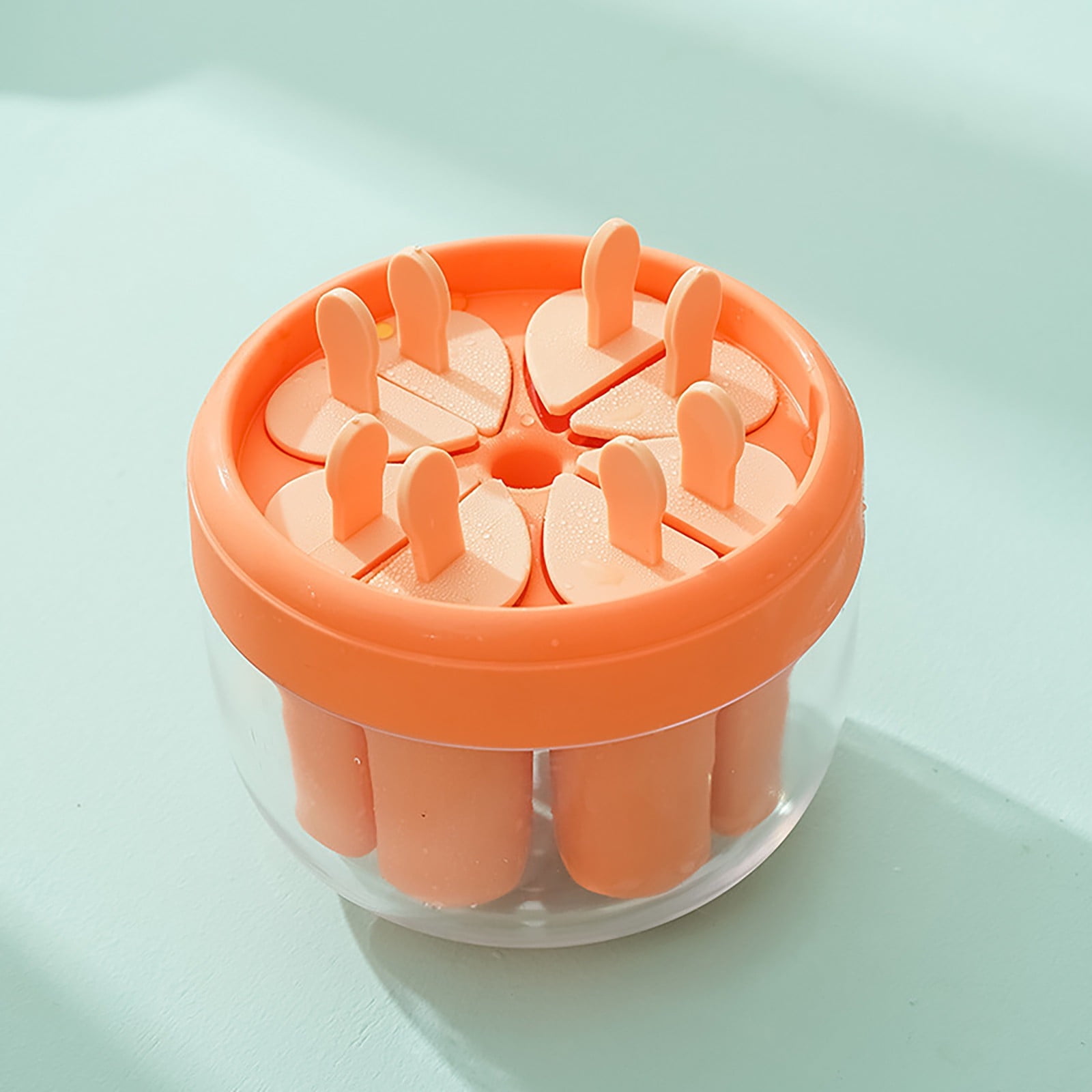 Popsicle Mold, 8-cavity DIY Ice Pop Mold with Colorful Plastic Sticks ...