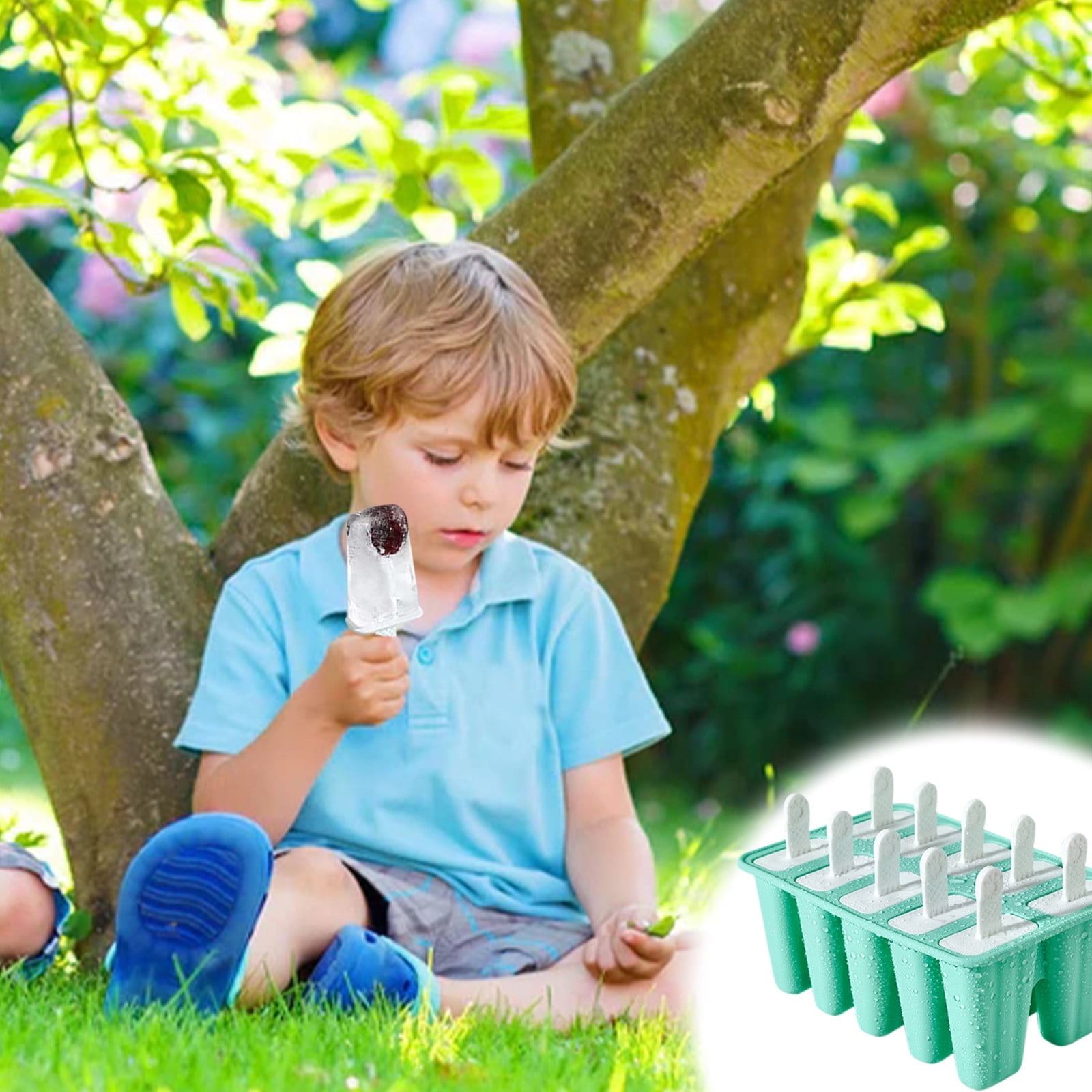 Popsicle Mold Set, 10 Pieces Mini Silicone Popsicle Maker, BPA-Free ...