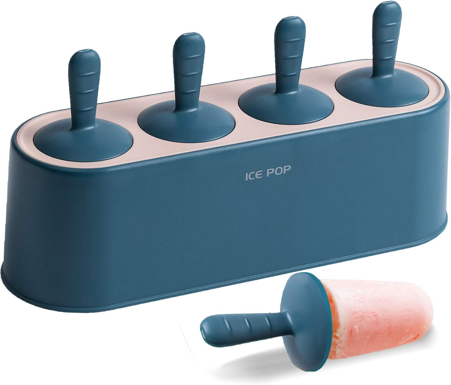 Popsicle Mold Set 4 Pieces Homemade Silicone Popsicle Maker Easy to ...