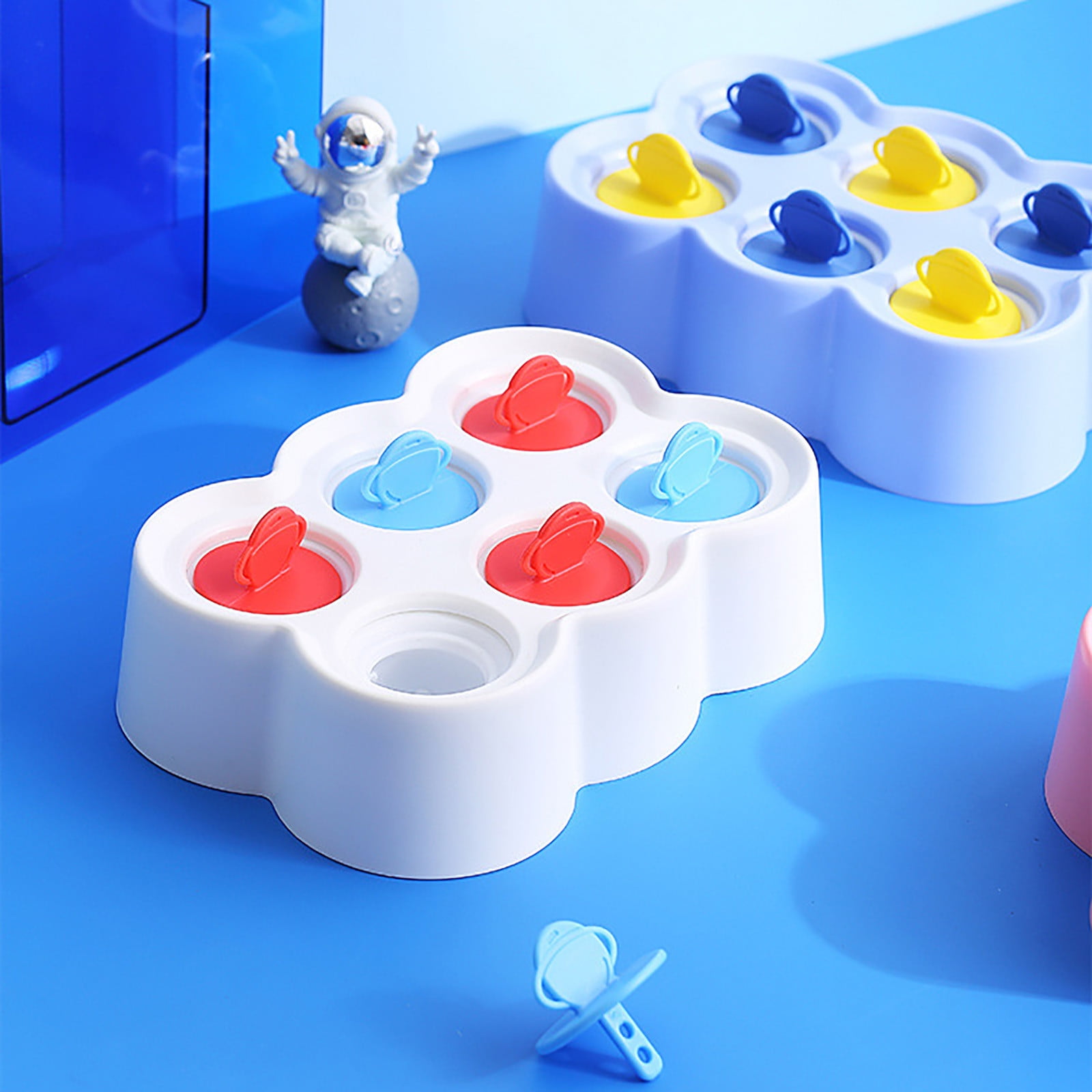 Popsicle Mold for Kids Space Astronaut Theme, Reusable DIY IceMolds 6 ...