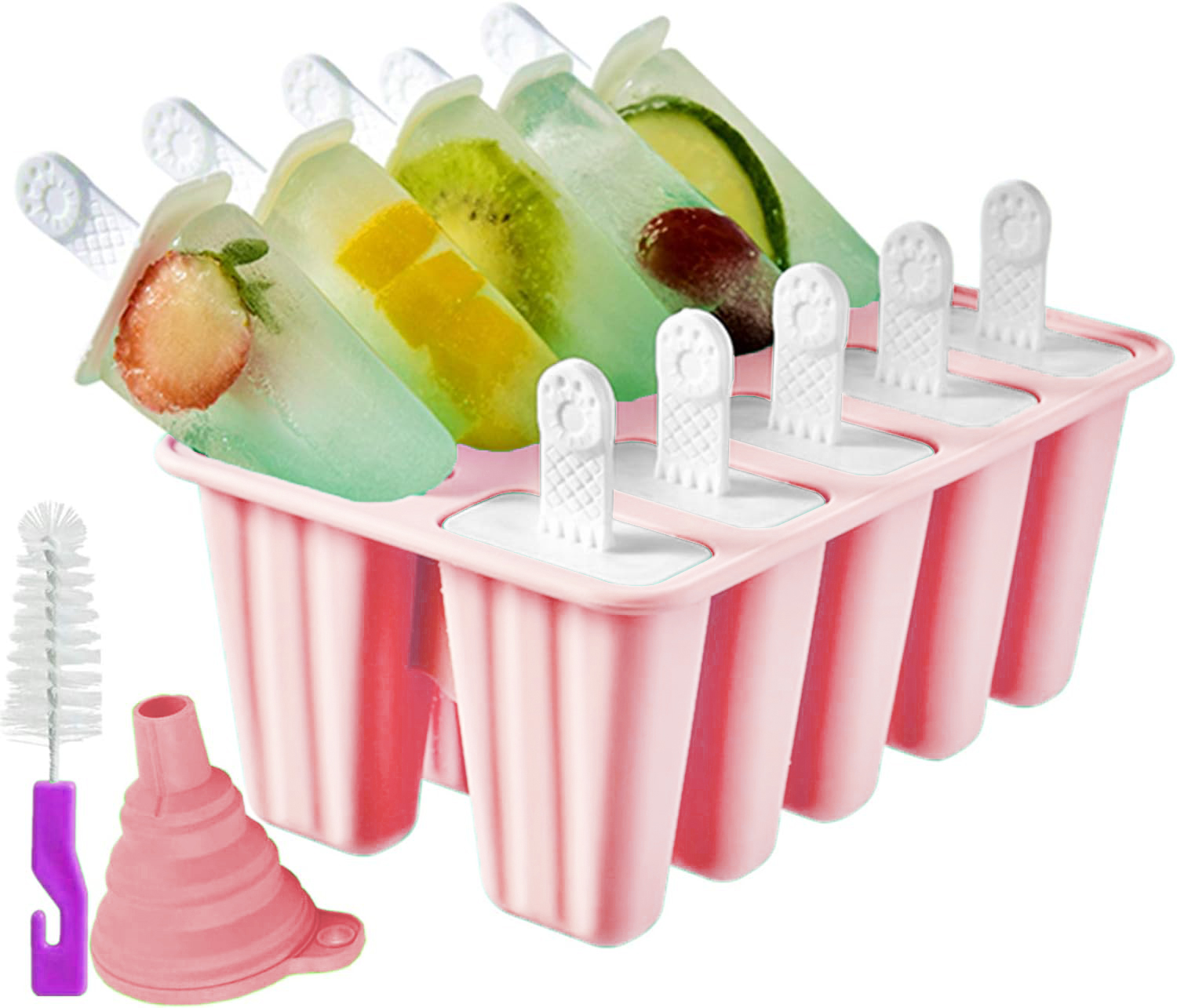 SHAPERME 6PCS Popsicle Molds Reusable Easy Release Ice Maker Homemade ...