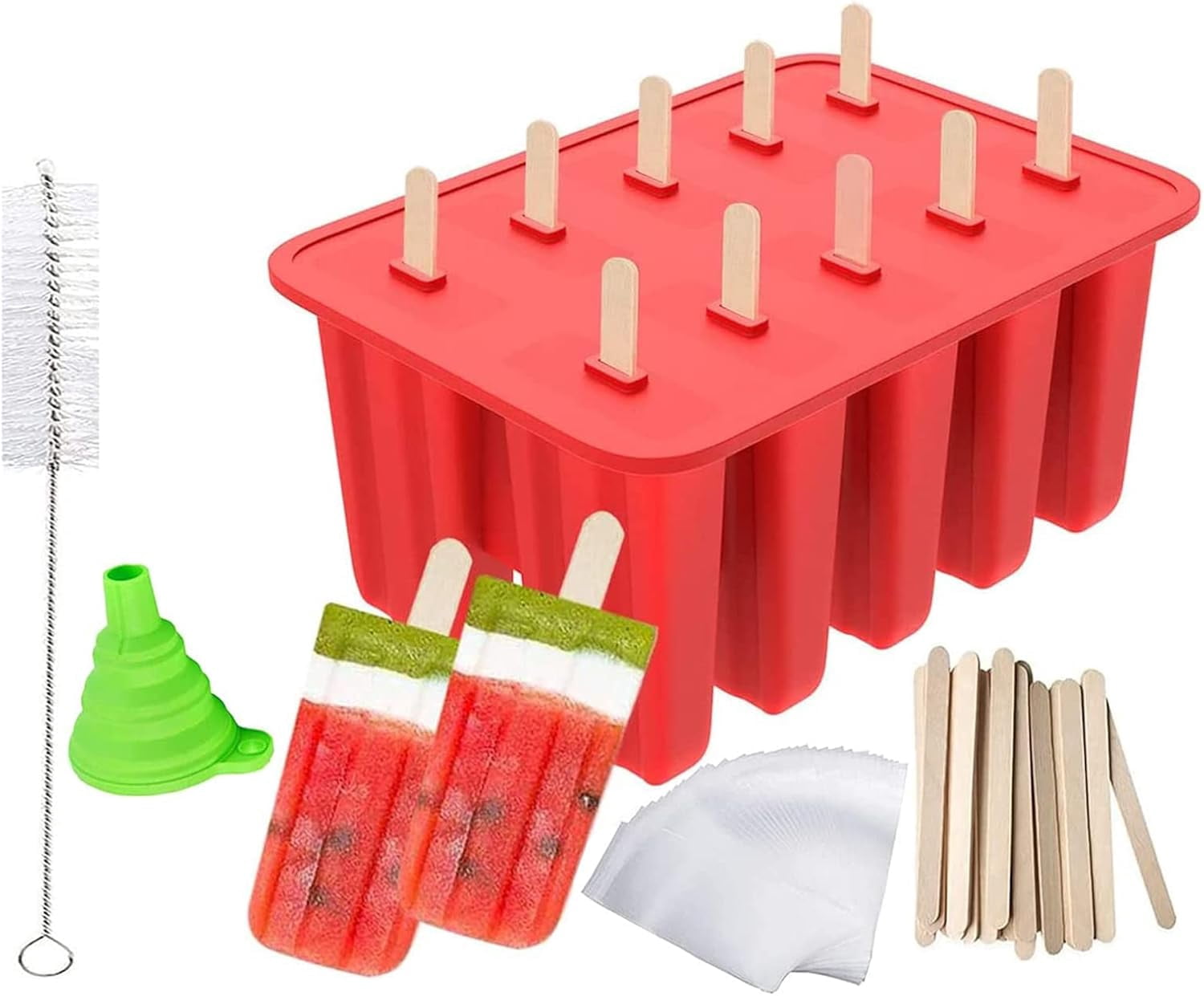 Popsicle Molds, BPA Free Food Grade Silicone, Frozen Popsicle Mold, Ice ...